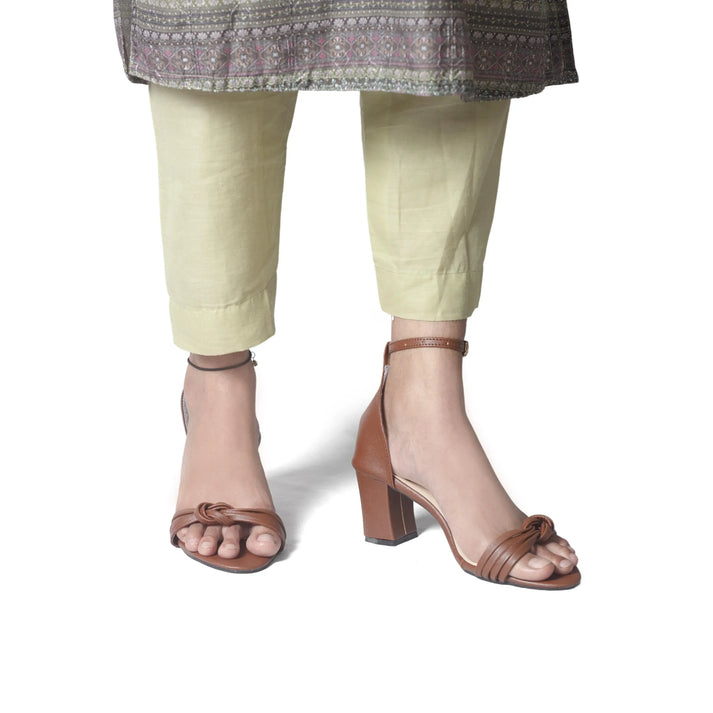 Metal Accent Wide Block Heel | Nawabi Shoes BD - Nawabi Shoes BD